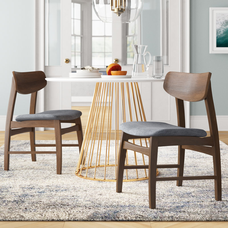 Mercury Row Gantz Upholstered Solid Wood Dining Chair Reviews Wayfair
